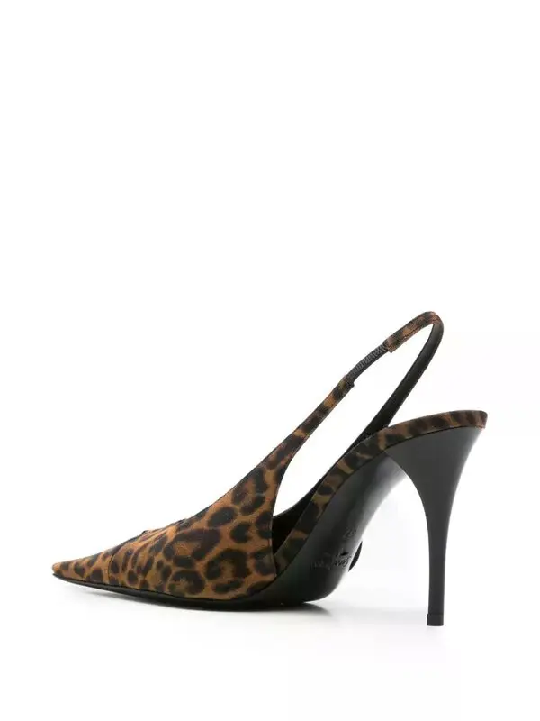 Saint Laurent Leopard-print Slingback Pumps