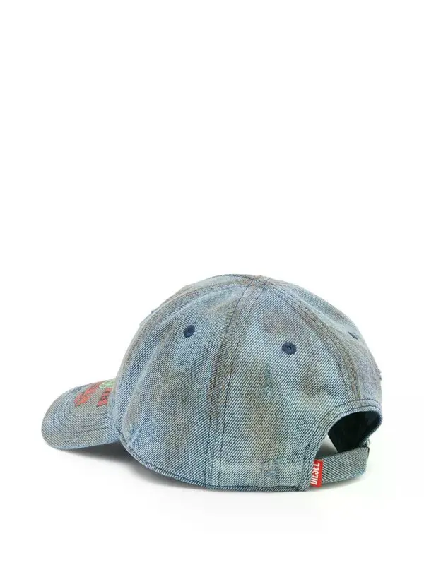 DIESEL® Denim Baseball Cap With Concert Graphics