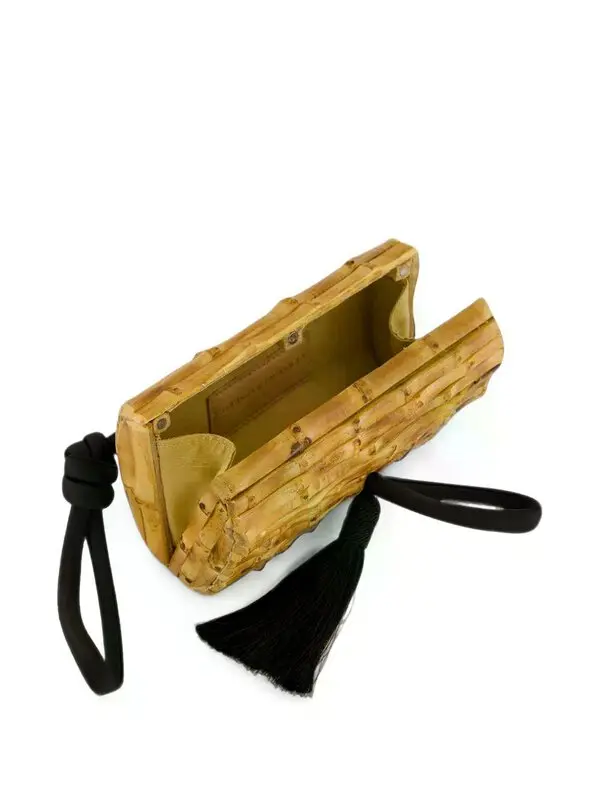 Glorinha Paranagua Tanit Bamboo Clutch Bag