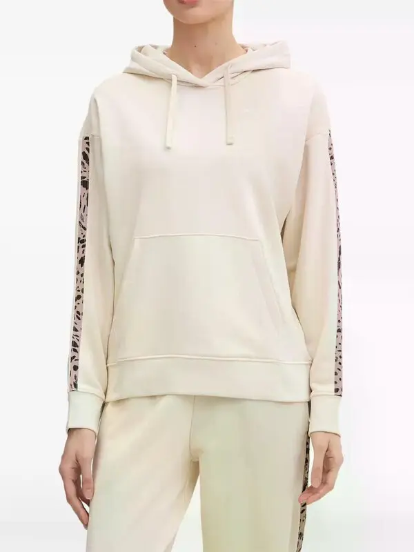 PUMA Animal-print Logo-embroidered Hoodie - Neutrals