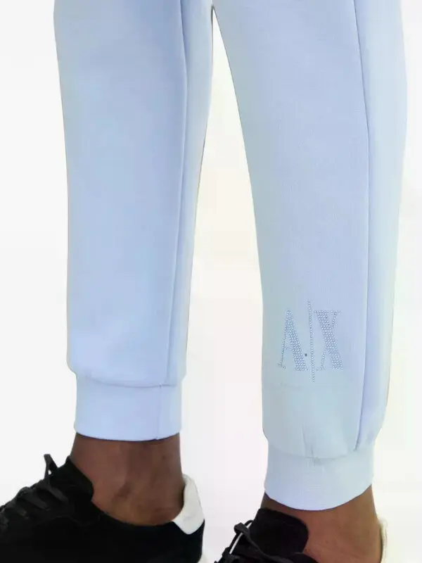 Armani Exchange Rhinestone Logo Track Pants