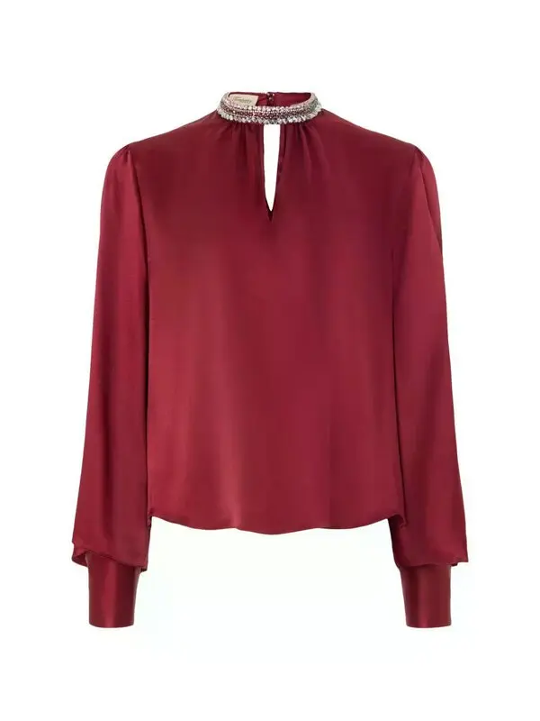 TEMPERLEY LONDON Beatrice Crystal-embellished Silk Blouse