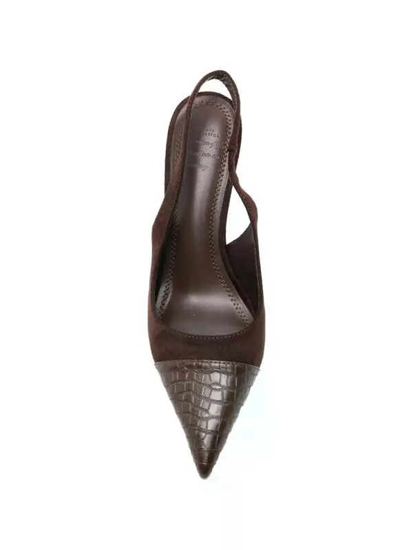 TWENTY FOURHAITCH Varne Croc-effect Slingback Pumps