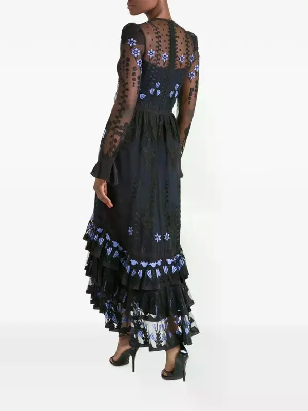 TEMPERLEY LONDON Florette Floral-embroidered Midi Dress