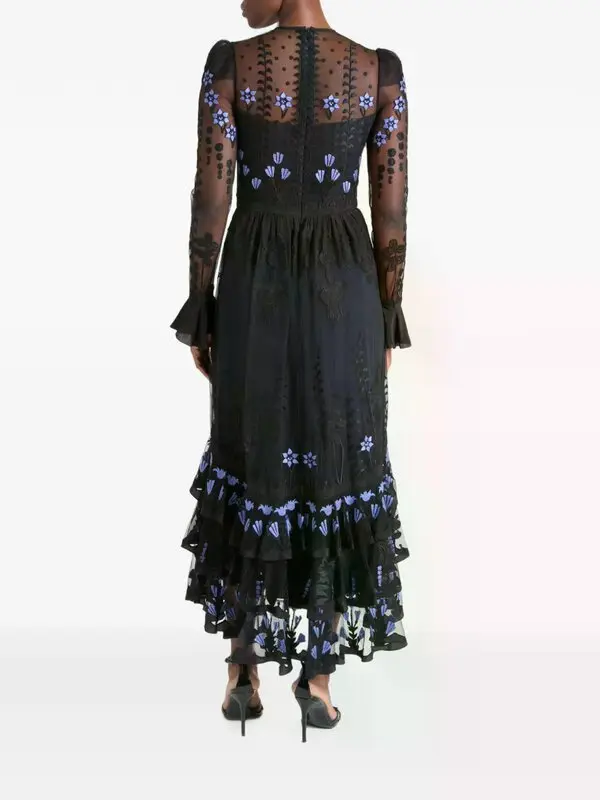 TEMPERLEY LONDON Florette Floral-embroidered Midi Dress