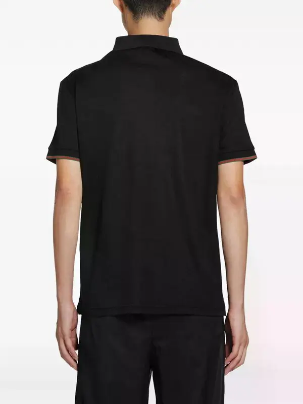 Gucci Web-stripe Silk Polo Shirt