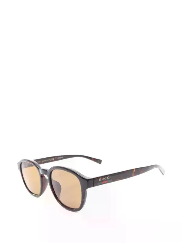 Gucci Wellington Sunglasses With Tortoiseshell Effect - Brown