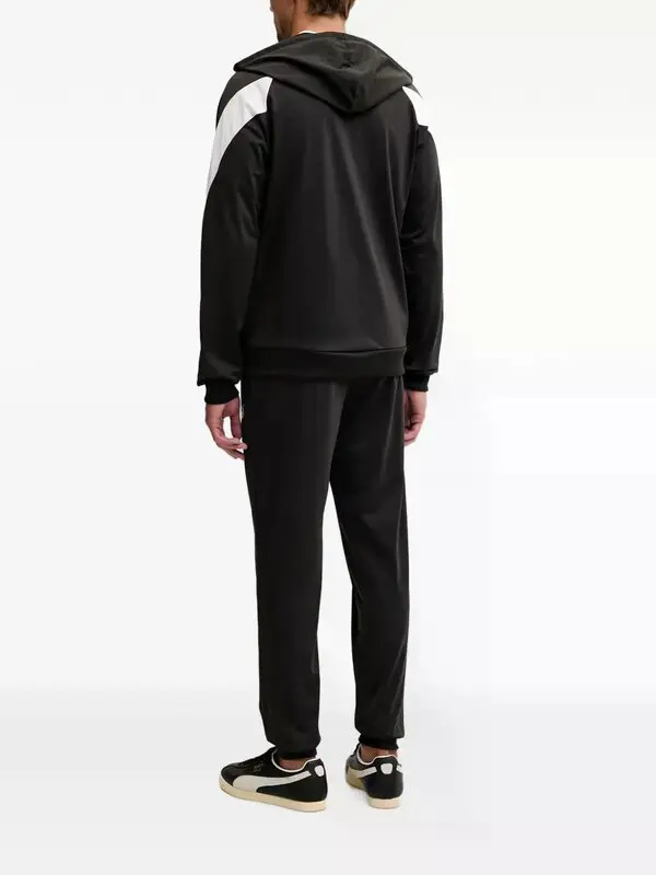 PUMA Logo-print Zip-up Hoodie - Black