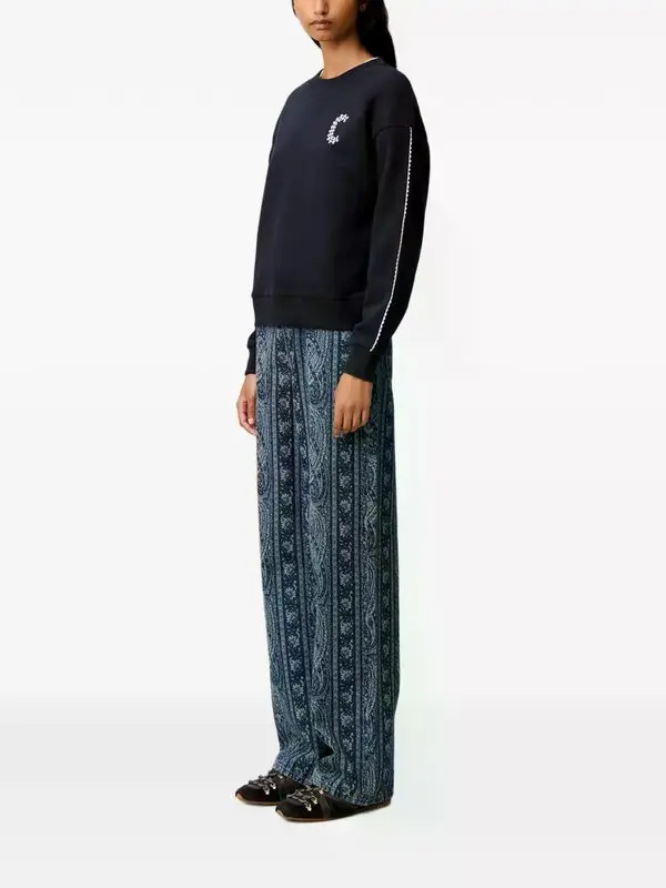 Claudie Pierlot Organic Cotton Embroidered Sweatshirt