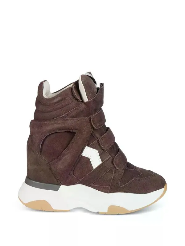 Isabel Marant Étoile Balskee Suede Wedge Sneakers - Brown