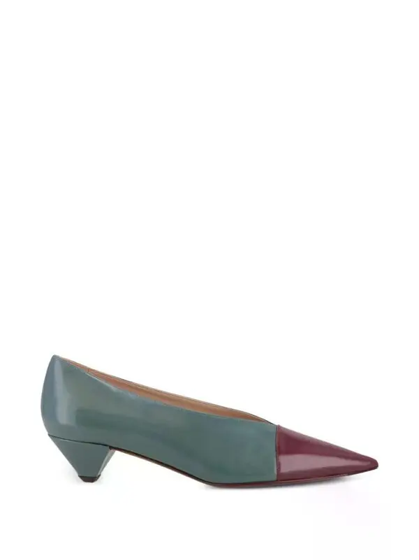TOD'S Pointed-toe Panelled Pumps - Blue