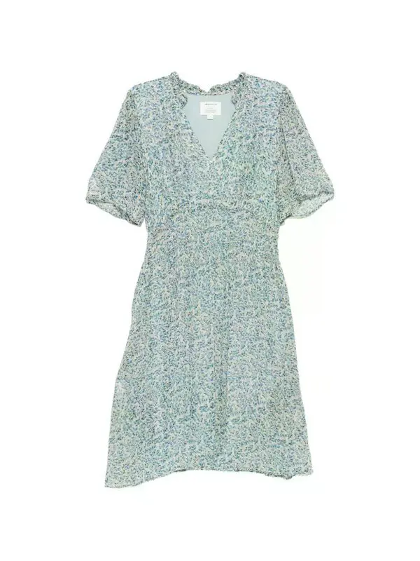 MAISON123 Balmana Floral-print Ruffled Collar Mini Dress
