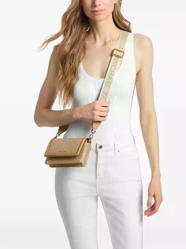 Michael Kors Monogram-print Logo-strap Cross Body Bag