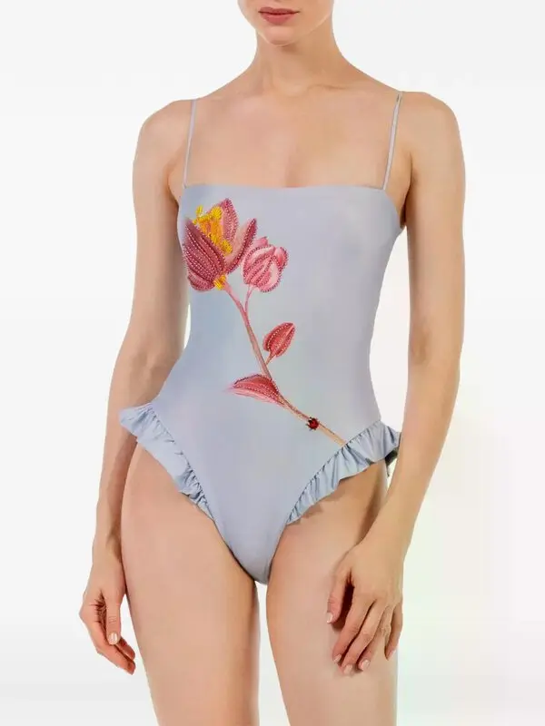 Agua Bendita Montaña Cauca Ruffled Swimsuit