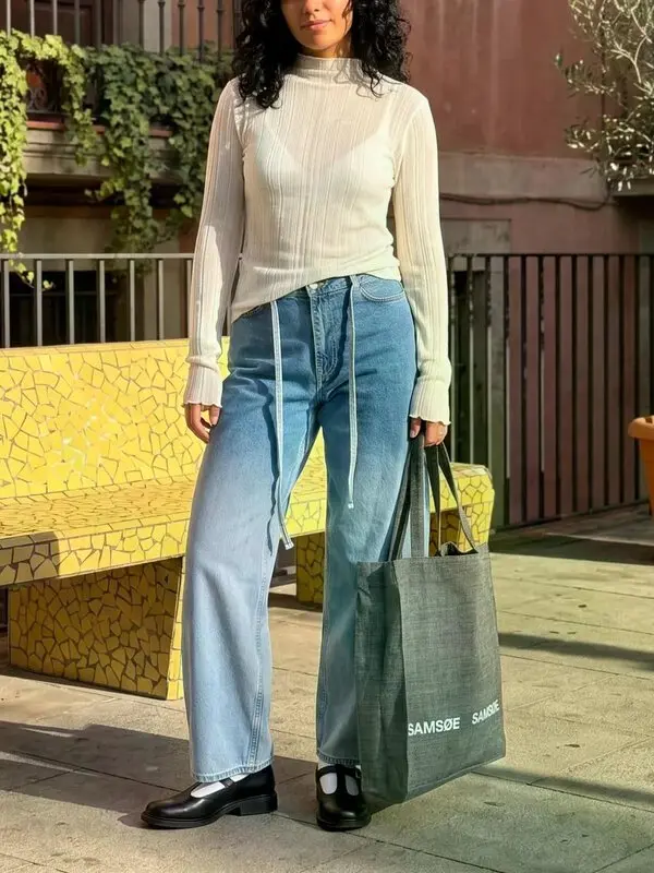 Samsøe Samsøe Gradient Effect Wide-leg Jeans