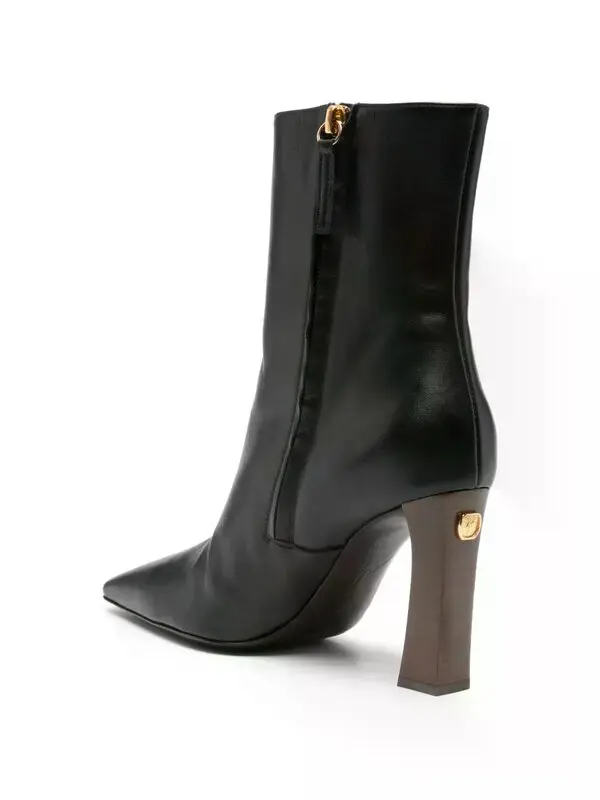 GIUSEPPE ZANOTTI Pointed-toe Leather Ankle Boots
