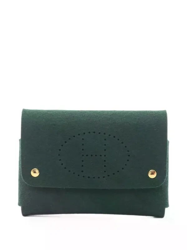 Hermès 2010s Gm Etuicult Pouch - Green
