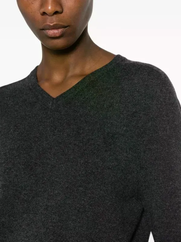 Gucci V-neck Logo-embroidered Sweater