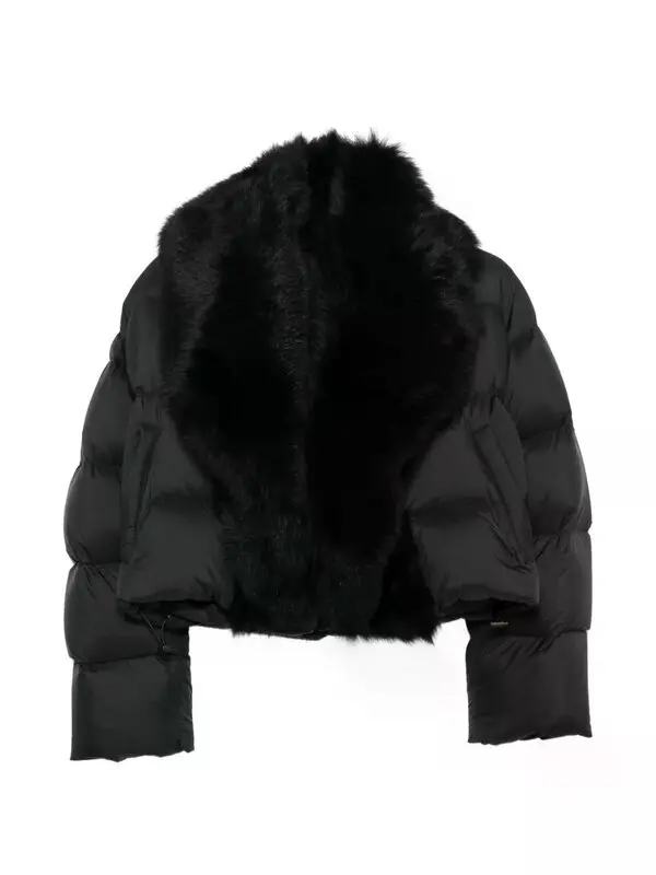 Gucci Shearling-collar Puffer Jacket - Black