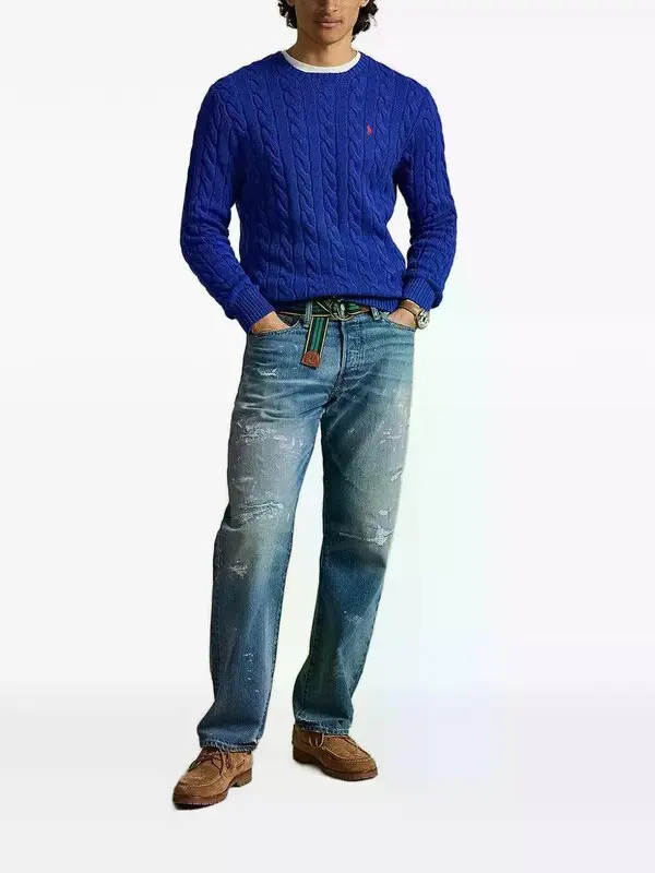 Polo Ralph Lauren Cable Knit Embroidered Logo Sweater