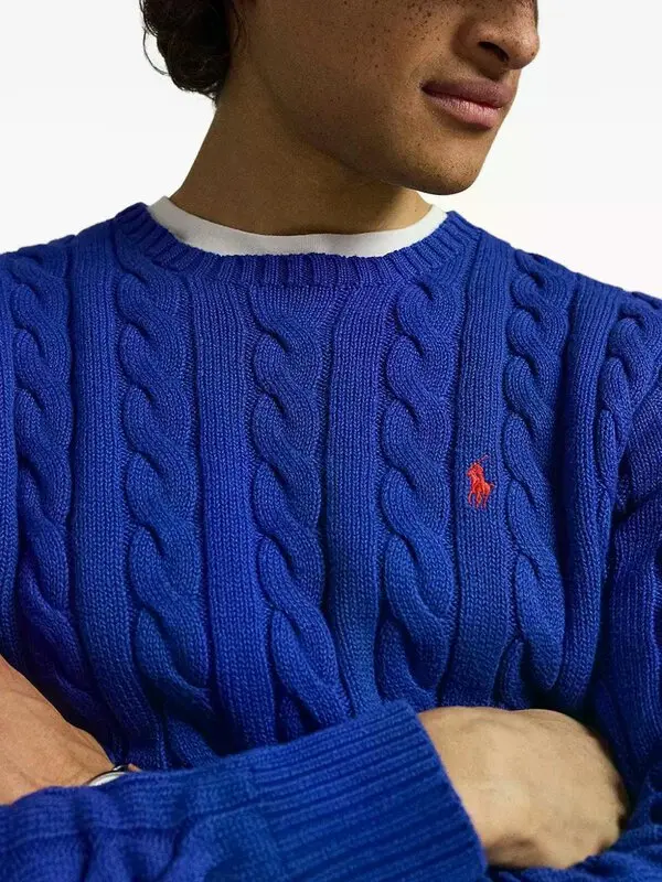 Polo Ralph Lauren Cable Knit Embroidered Logo Sweater