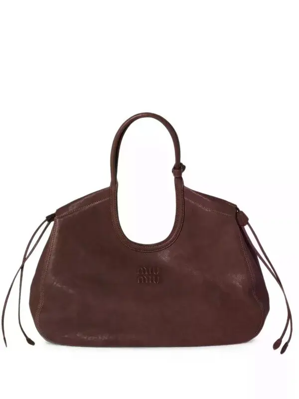 Miu Miu Ivy Nappa Leather Shopping Bag