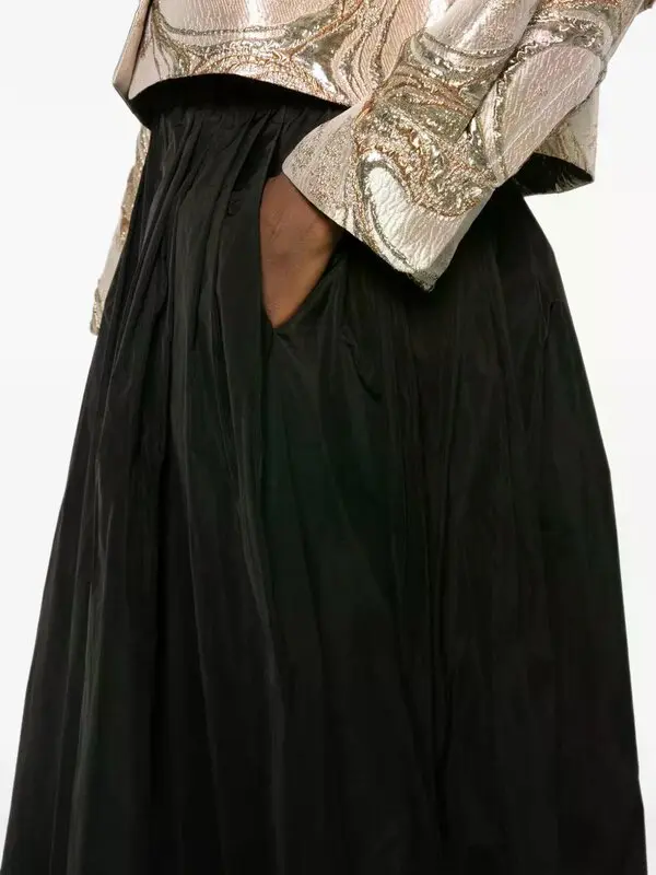 SUSANNE BOMMER Pleated Silk-blend Skirt