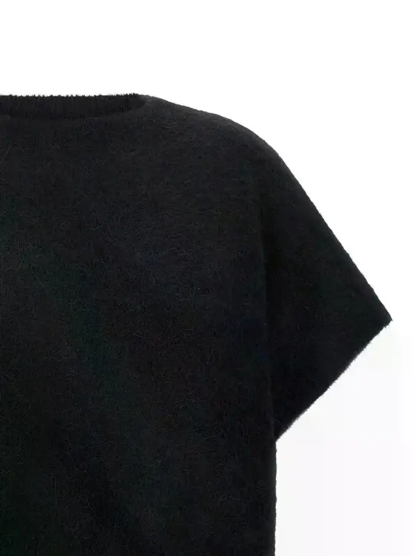 NUDE Brushed Alpaca-blend Short-sleeve Sweater