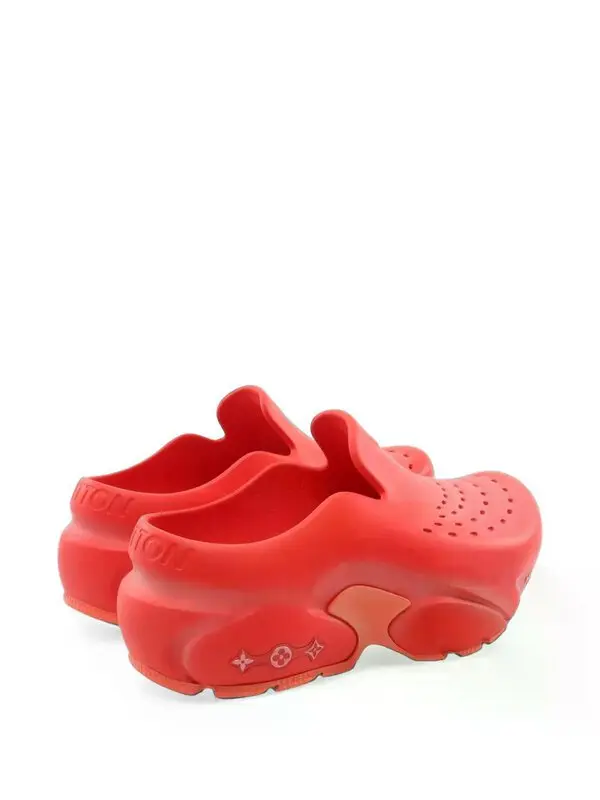 LOUIS VUITTON Rubber Slip-on Sandals - Red