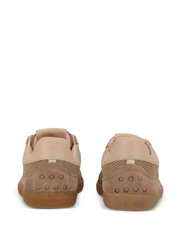 TOD'S Suede And Mesh Panel Sneakers - Brown
