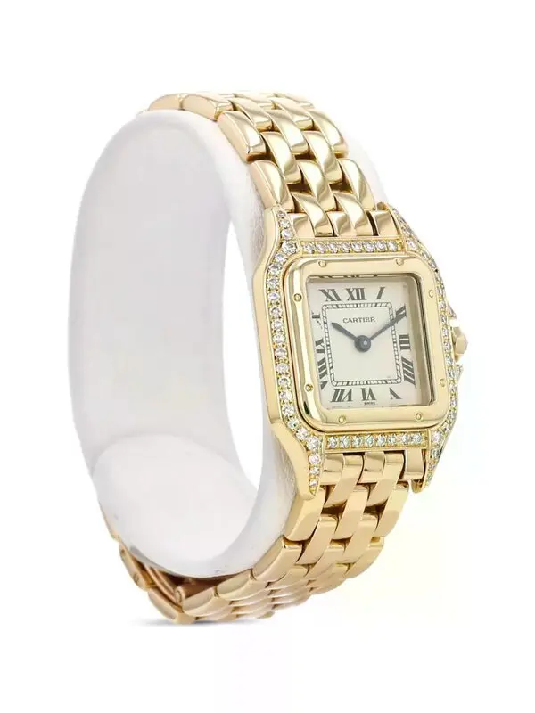 Cartier 1990s Panthère Diamond Yellow Gold Watch