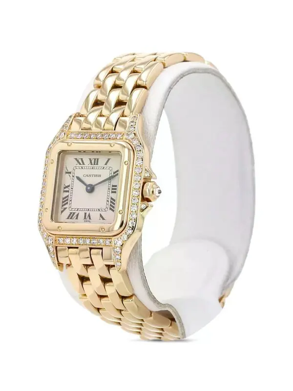 Cartier 1990s Panthère Diamond Yellow Gold Watch