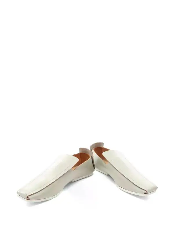 JIL SANDER Square-toe Leather Loafers