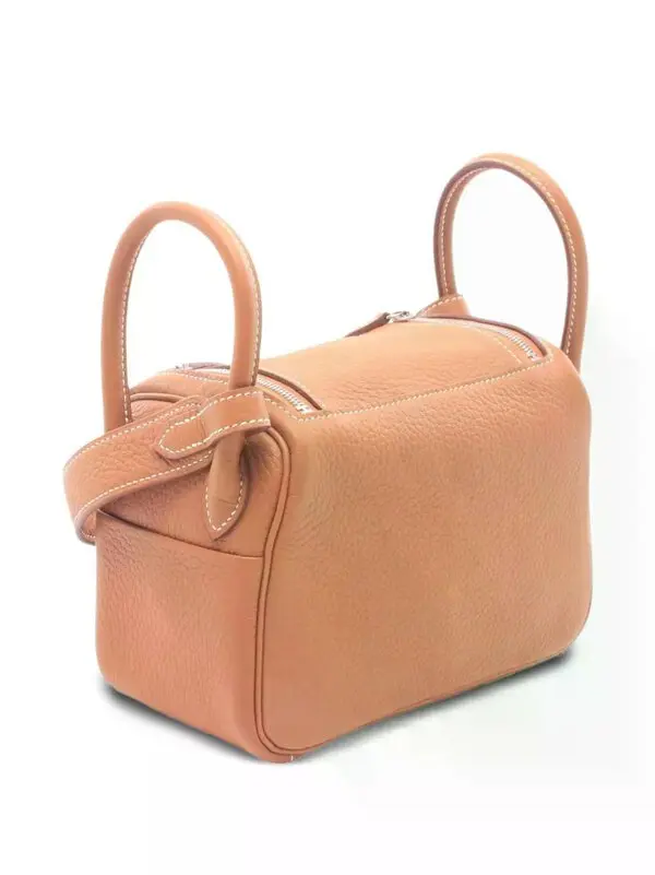 Hermès 2024 Mini Lindy Leather Shoulder Bag - Brown