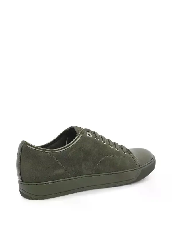 LANVIN Patent-toe Suede Lace-up Sneakers