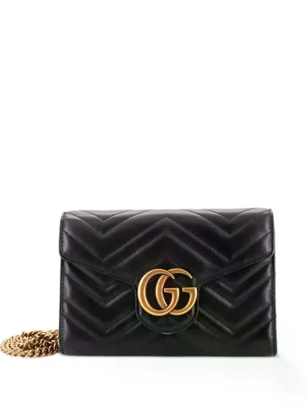 Gucci Gg Marmont Matelassé Leather Mini Crossbody Bag - Black