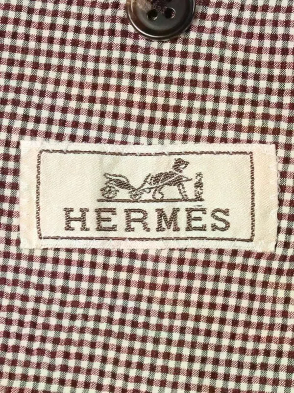 Hermès 2000s Check Seersucker Blazer