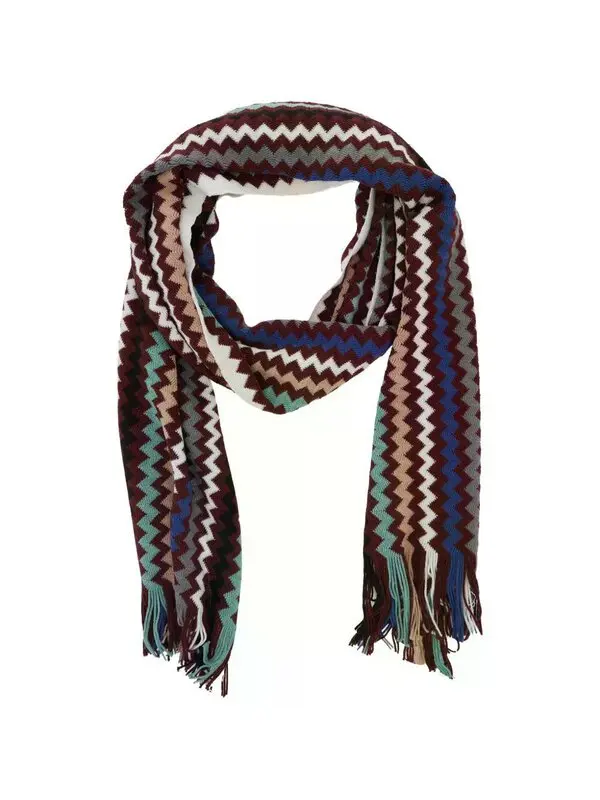 Missoni Zigzag-knit Fringed Scarf