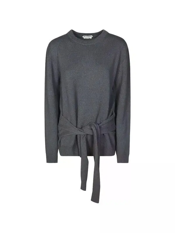 JW Anderson Waist-tie Crew Neck Sweater - Grey