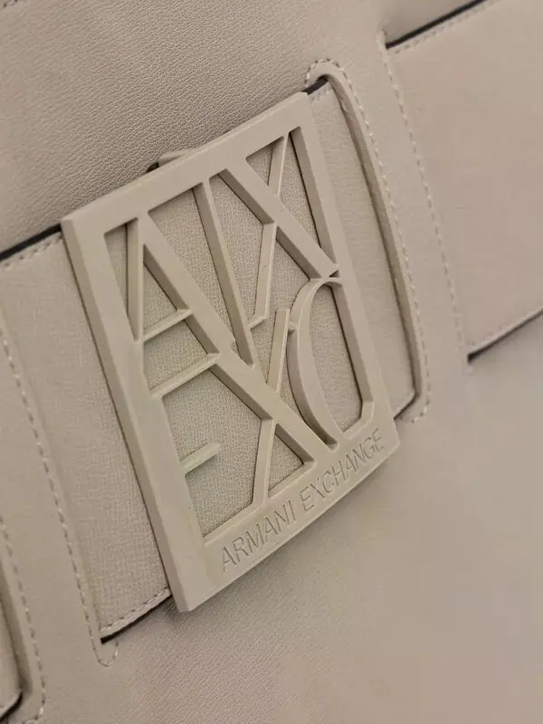 Armani Exchange Logo Plaque Tote Bag