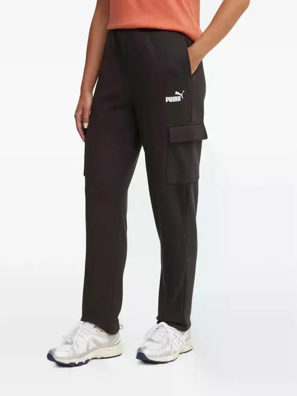 PUMA Logo Print Cargo Pants - Black