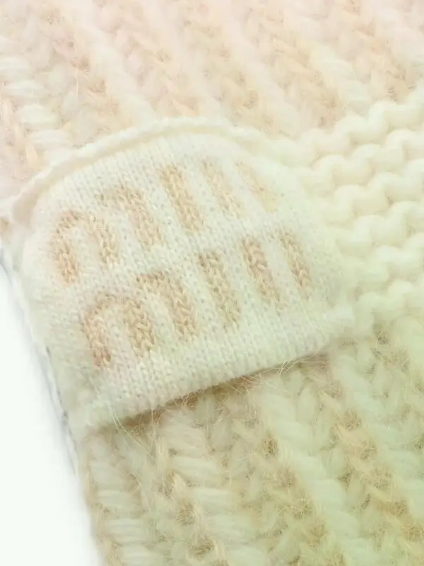 Miu Miu Pom Pom Knit Beanie Hat