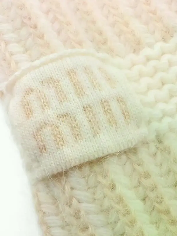 Miu Miu Pom Pom Knit Beanie Hat
