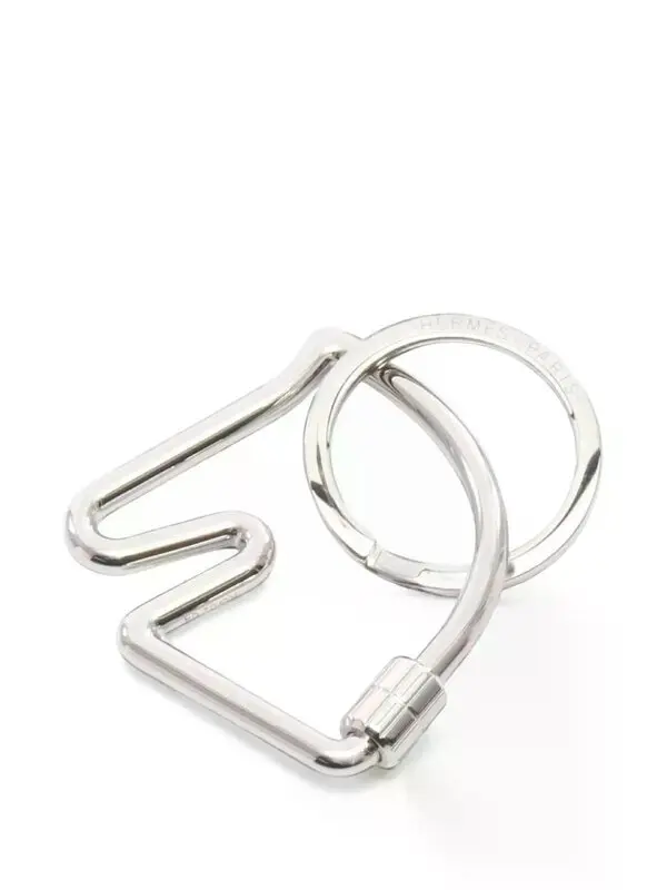 Hermès 2010s Cheval Key Ring - Silver