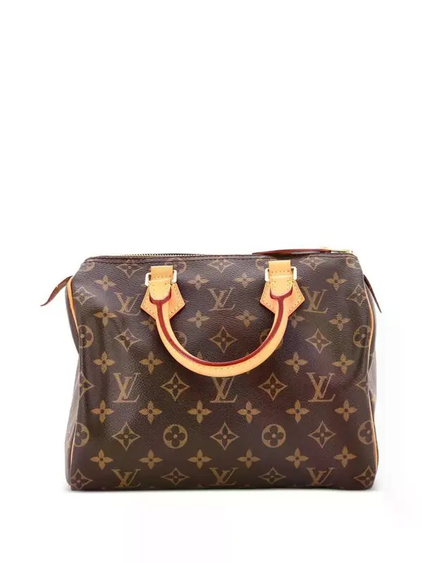LOUIS VUITTON Speedy Monogram Canvas Satchel - Brown