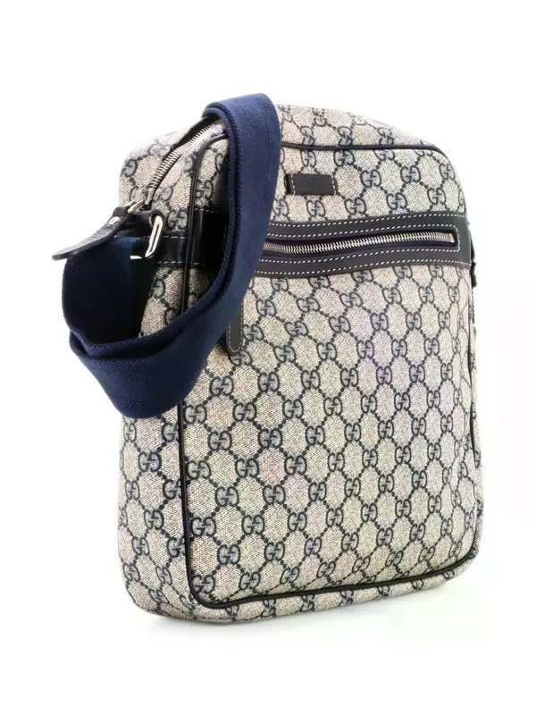 Gucci Gg Coated Canvas Messenger Crossbody Bag