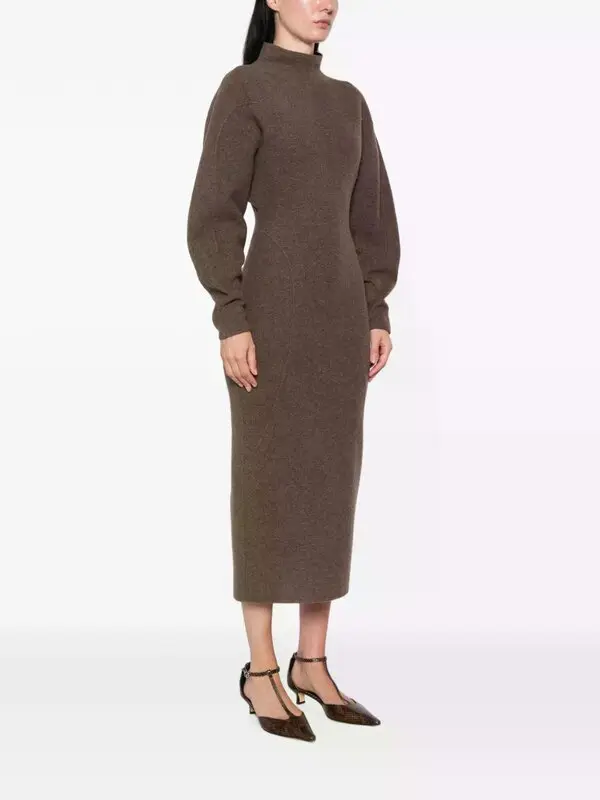 Max Mara Balloon-sleeve Midi Dress