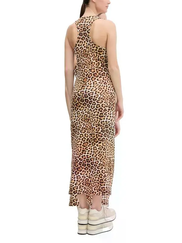 PUMA Leopard Print Racerback Maxi Dress