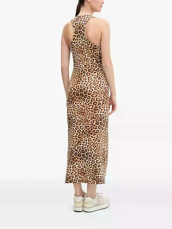 PUMA Leopard Print Racerback Maxi Dress