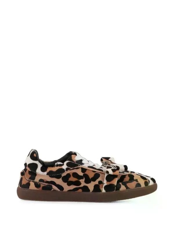 TOD'S Leopard-print Bow-detail Sneakers